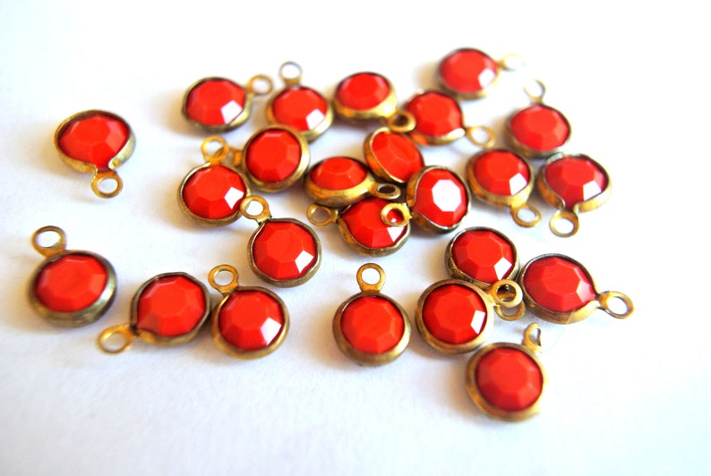 6 Vintage Beads 7mm 1 Loop Dangling Brass Channel Beads - Etsy