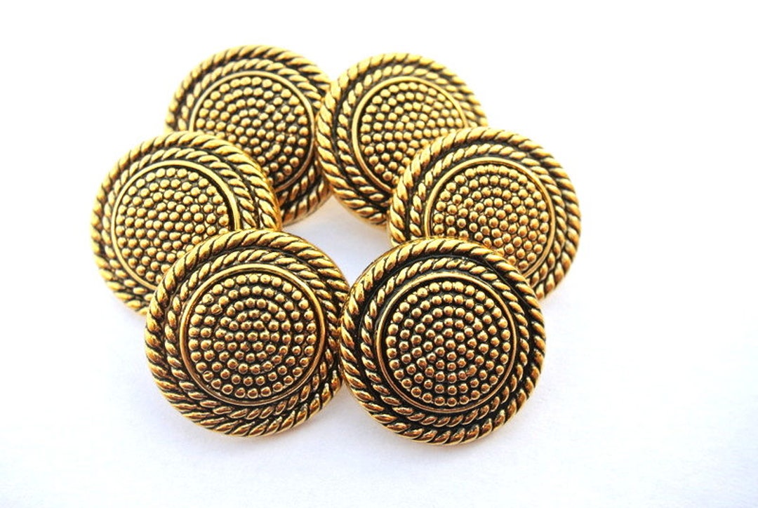 Vintage Buttons Bronze Color Plastic Unique Design, 6pcs - Etsy