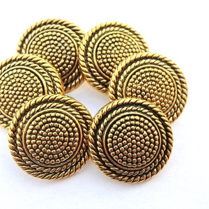 Vintage Buttons Bronze Color Plastic Unique Design, 6pcs - Etsy