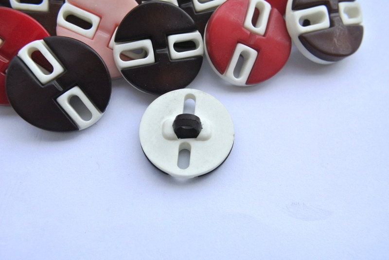 30 Antique Vintage Buttons 5 Colors 23mm | Etsy