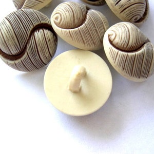 Vintage Buttons Plastic Shell Design Shank Buttons, 7 Buttons - Etsy