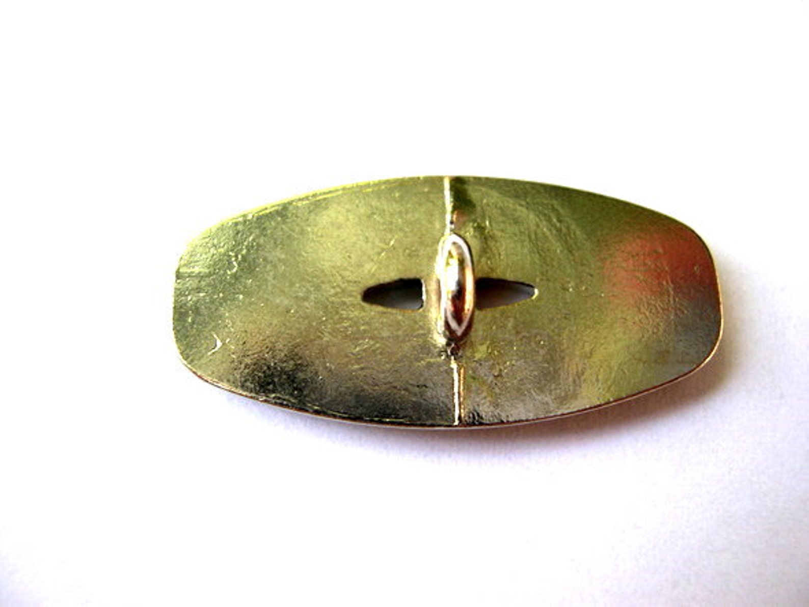 4 Vintage Buttons Metal Unique Shape 4 Unique Colors 28mmx13mm | Etsy