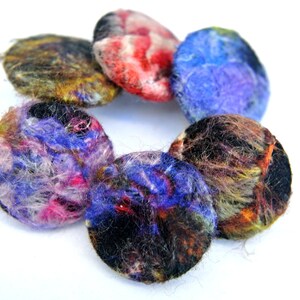 6 Buttons, Modern Felt Wool Fabric Covered Buttons 23mm/2.3cm/36 L ...