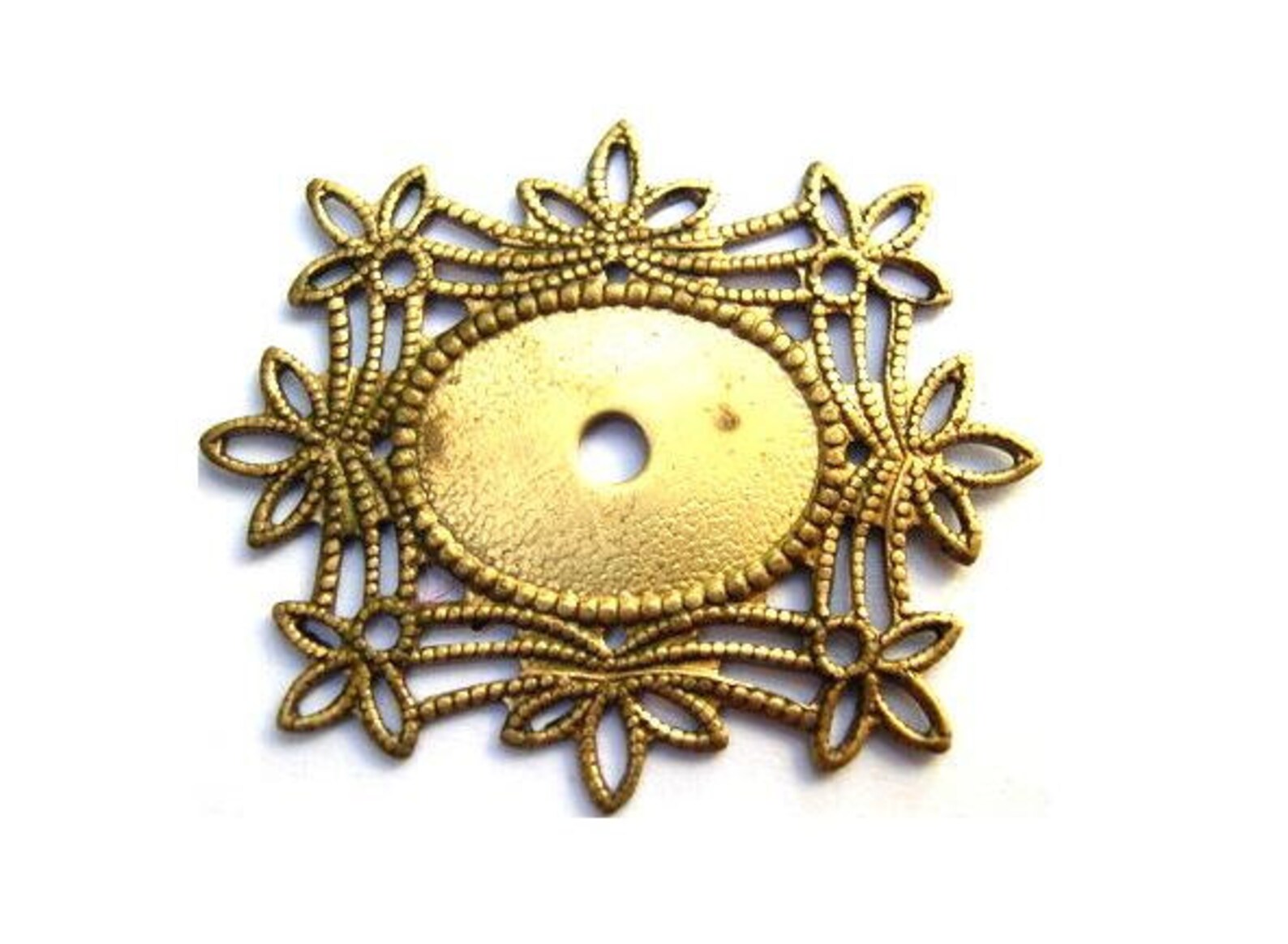 3 Metal Square Filigree Vintage Bronxe Color for Photo or | Etsy