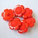 6 Flower Buttons Red Plastic, NEW Buttons-choose Size - Etsy
