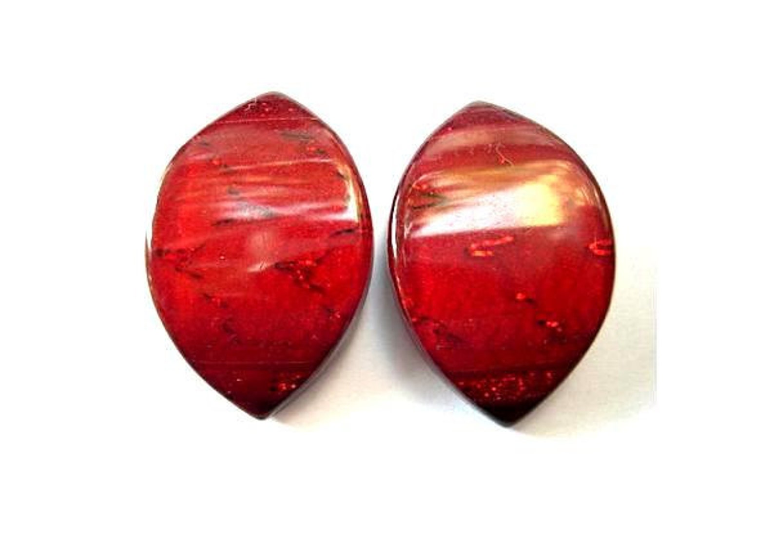 6 Vintage Buttons Deep Red Unique Shape-choose Size | Etsy