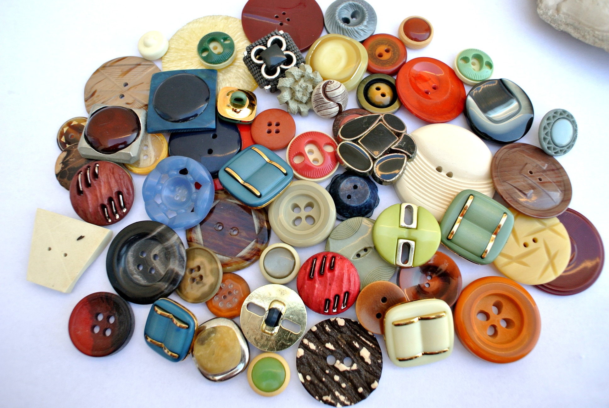 55 Antique and Vintage Plastic Buttons Unique Rare Buttons - Etsy