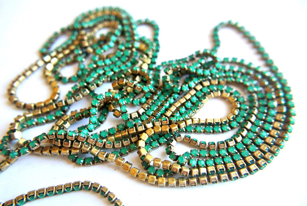 18inch Each Chain- Vintage Swarovski Chain, Rhinestone Chain, Swarovski ...