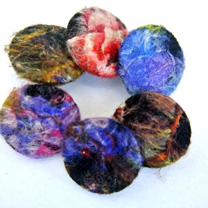 6 Buttons, Modern Felt Wool Fabric Covered Buttons 23mm/2.3cm/36 L ...