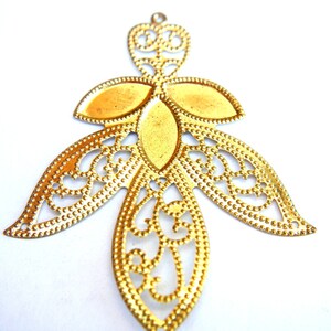 2pcs Vintage Filigree Metal Gold Color Unique Design 65mm Length - Etsy