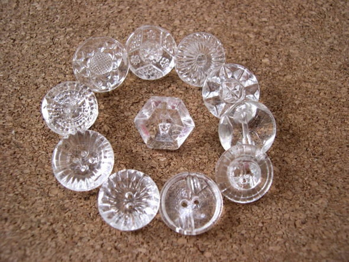 72 Antique Vintage Glass Buttons - Etsy