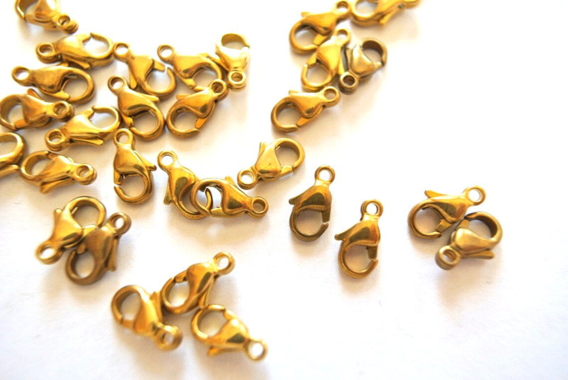 30pcs Lobster Clasps 9mmx5mm Bronze Color Small Clasps High - Etsy