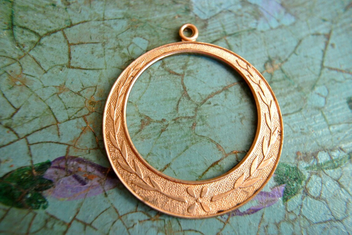 Vintage Metal Ring Jewelry Supplies 36mm With Hole and Self | Etsy