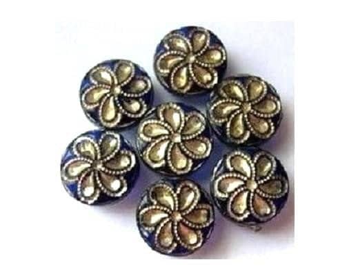 7 glass buttons flowers antique vintage rare 9mm | Etsy