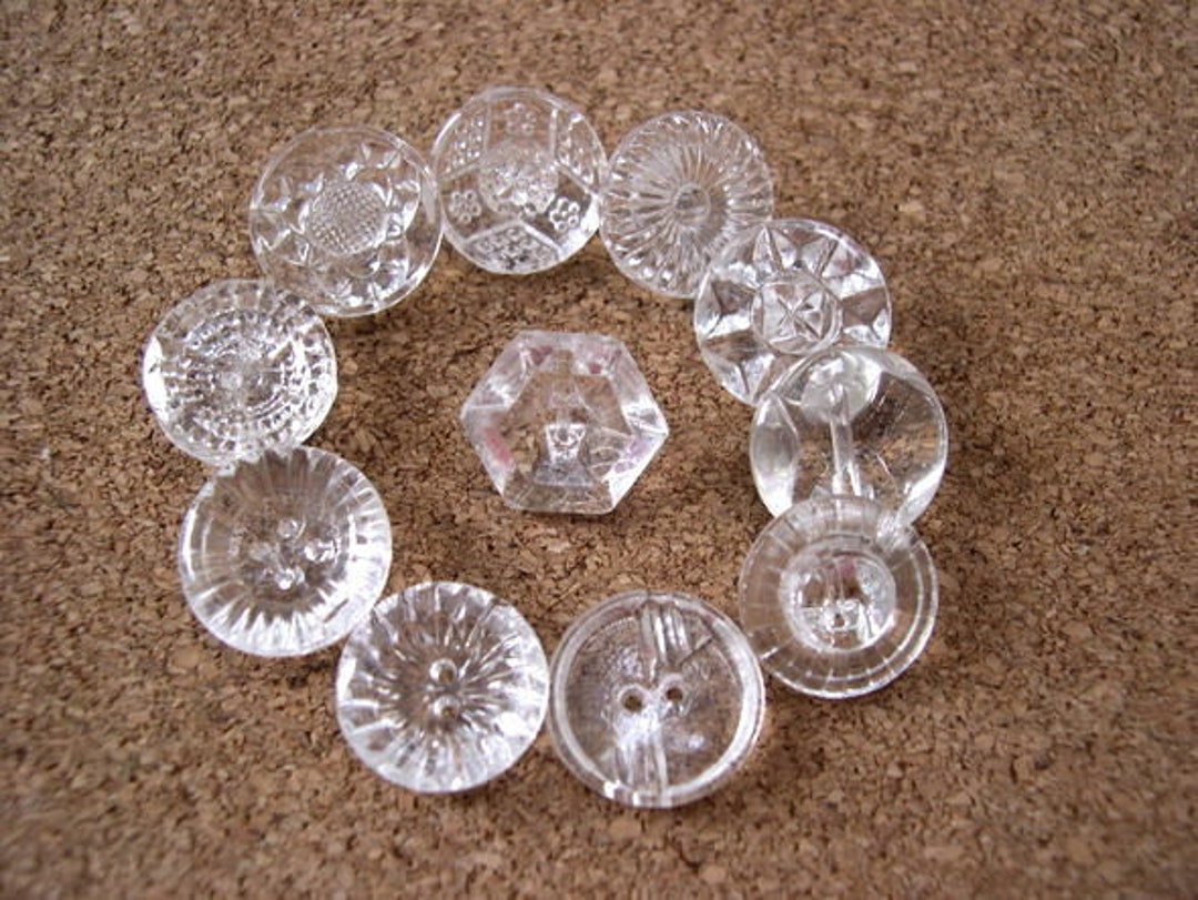 120 Antique Vintage Glass Buttons, 12 Types - Etsy
