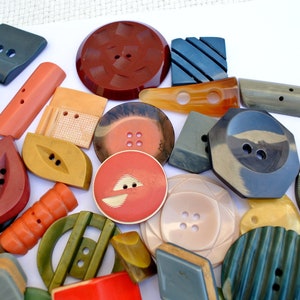 55 Antique and Vintage Plastic Buttons RARE Buttons Deco Art - Etsy