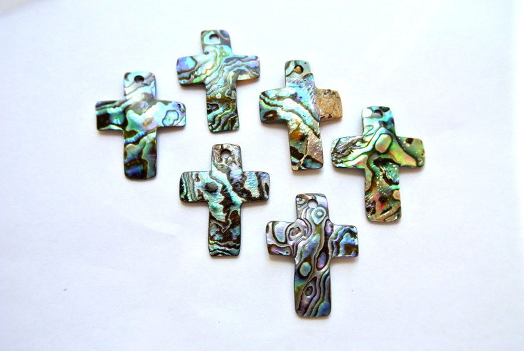 Cross Made of Abalone Shell Pendant Suitable to Create - Etsy