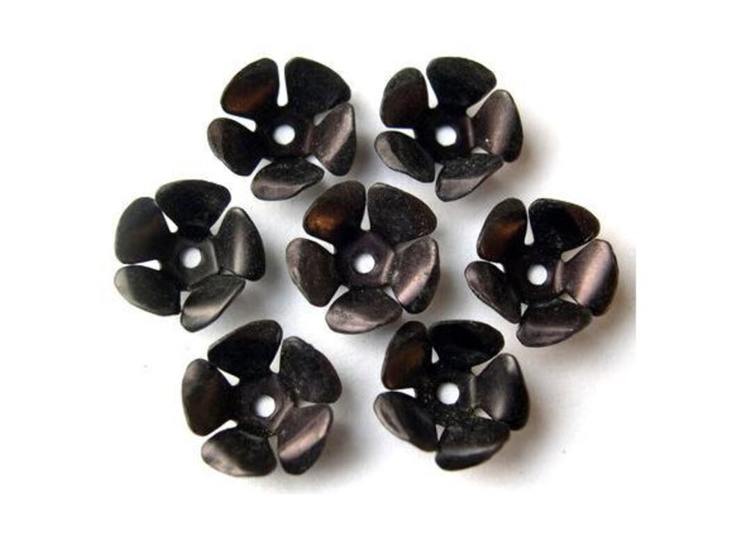 Vintage Metal Flower Beads 11mmx 5mm Height-select Amount - Etsy