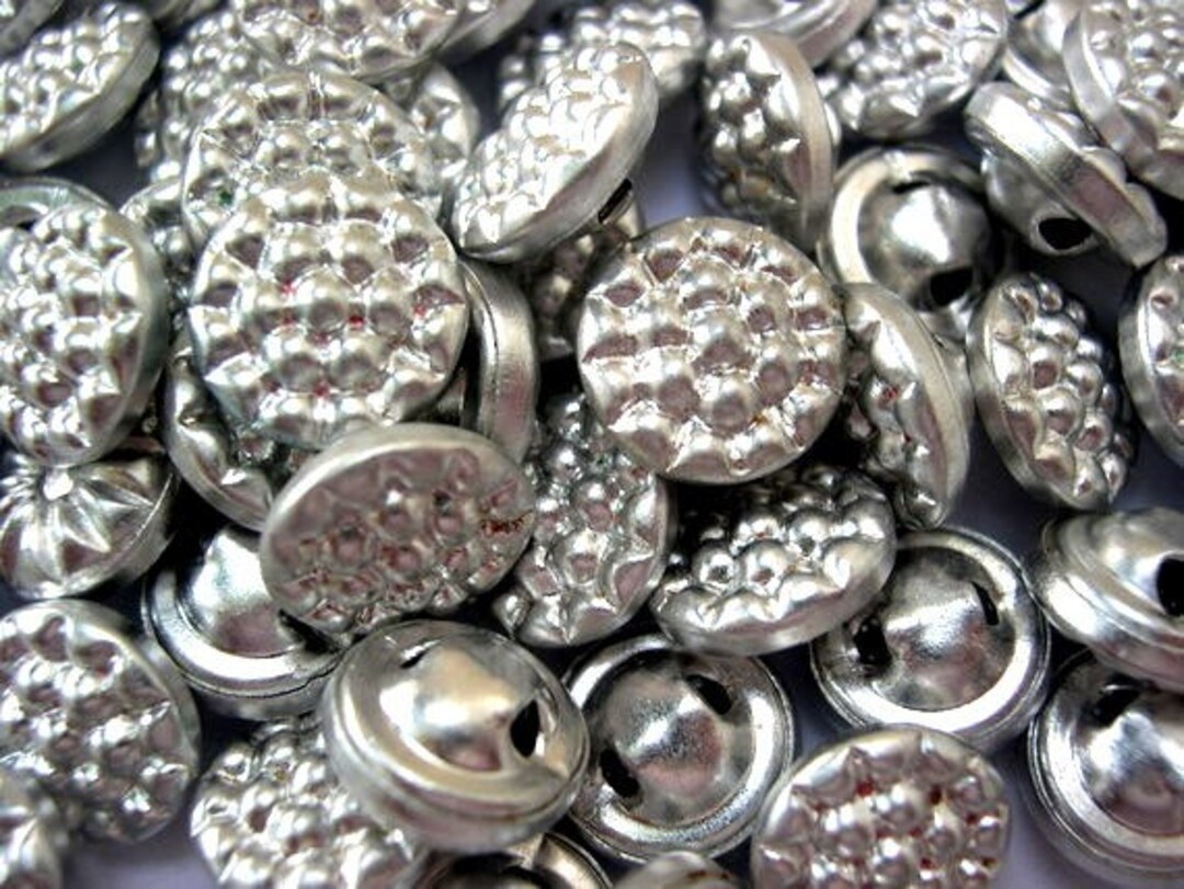 Antique Vintage Silver Color Metal Buttons, for Buttons Jewelry, Sewing ...