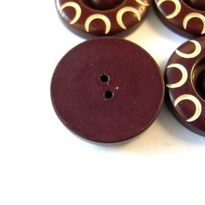 6 Vintage Buttons Plastic, Unique Pattern 19mm - Etsy