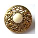 Vintage Buttons Plastic Bronze Color With White Trim Center - Etsy