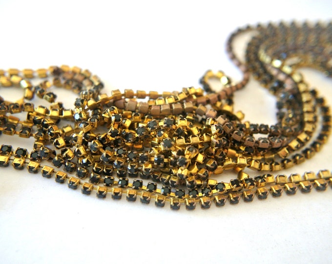 18 Inches Vintage Swarovski Chain, Rhinestone Chain, Swarovski Strass ...