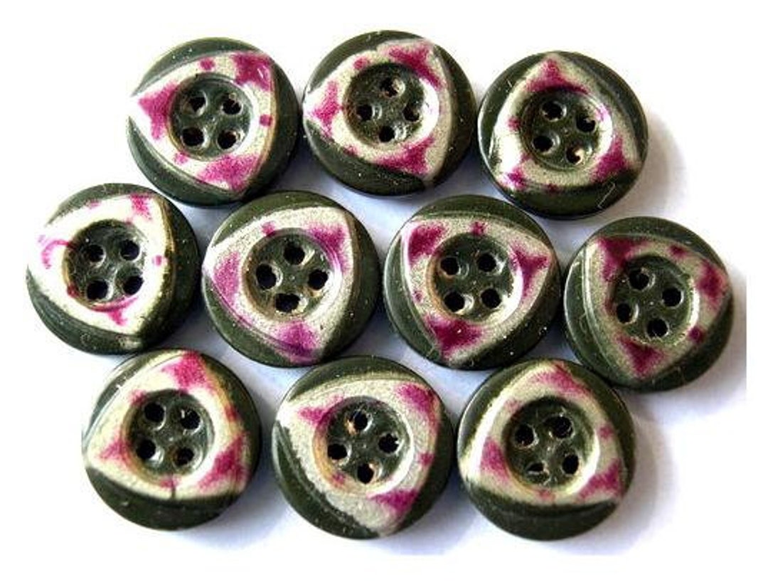 10 Antique Vintage Celluloid Buttons ART DECO, 11.5mm - Etsy