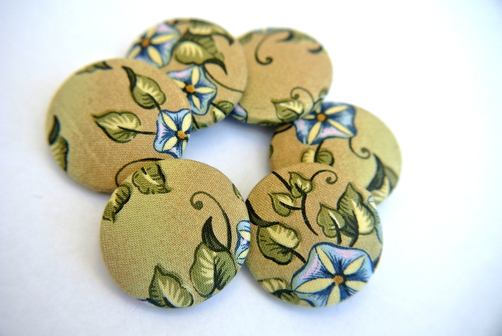 6 Fabric Covered Buttons Handmade Buttons Made of Cloth - Etsy Ireland