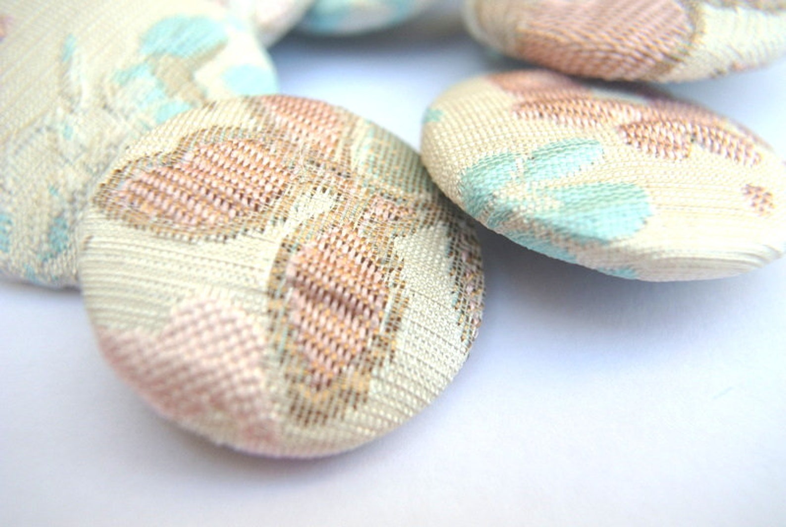 6 Fabric Covered Buttons Handmade Buttons High Quanlity | Etsy