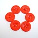 6 Buttons Red Vintage Buttons Plastic Buttons-select Size - Etsy