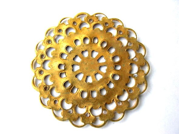 2 Vintage Filigree Flower Shape 30mm - Etsy