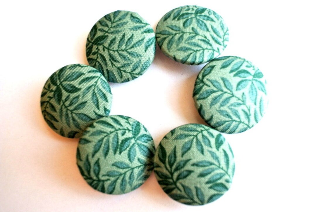 6 Fabric Covered Buttons Handmade Buttons Made of Cloth - Etsy
