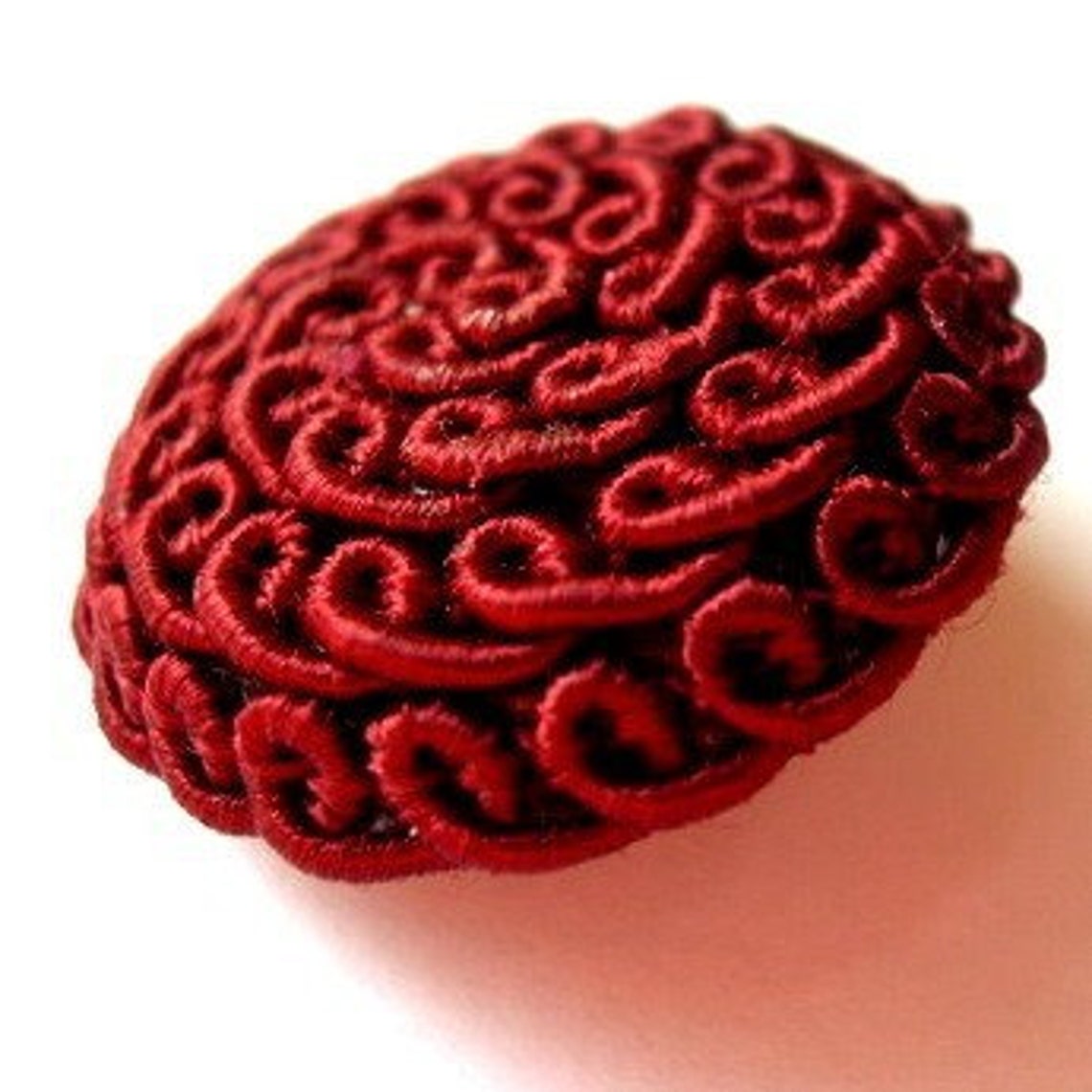 2 Antque Vintage Buttons Made of Threads on Plastic Base, Unique Rare ...