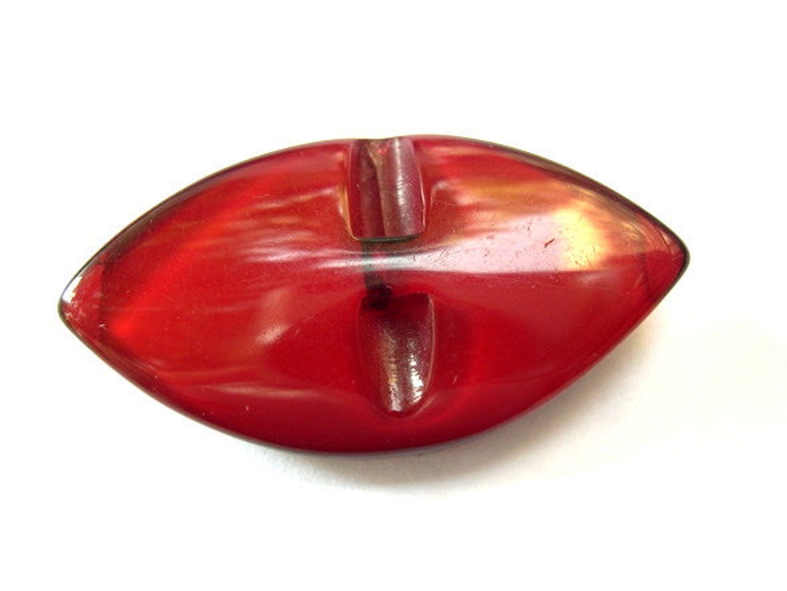 6 Vintage Buttons Deep Red Unique Shape-choose Size | Etsy