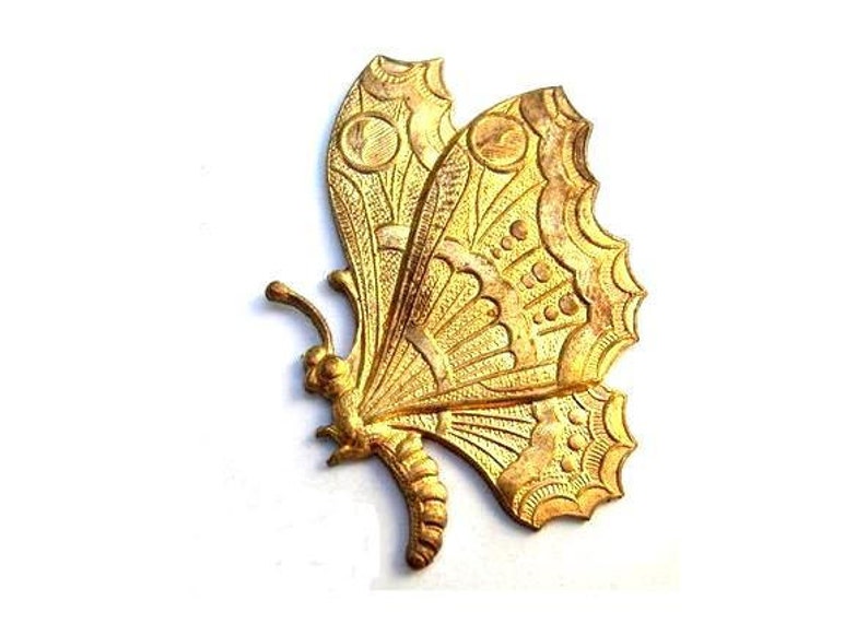 Butterfly Shape Vintage Metal Findings 46mmx32mm, RARE - Etsy