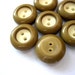 6 Vintage Buttons Olive Green Plastic With White Center 17mm, High ...