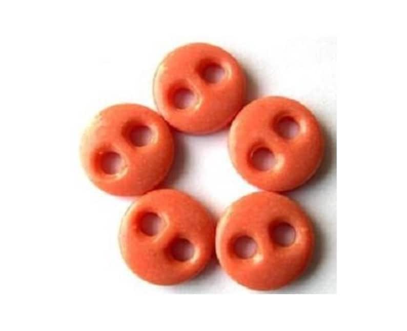 10 Vintage Glass Buttons Peach Color 13mm - Etsy