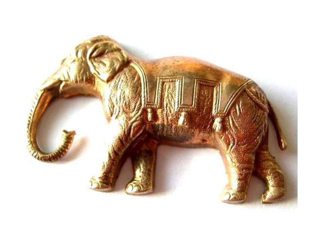 ELEPHANT Vintage Metal Stamping Findings Unique LARGE Made of Copper - Etsy