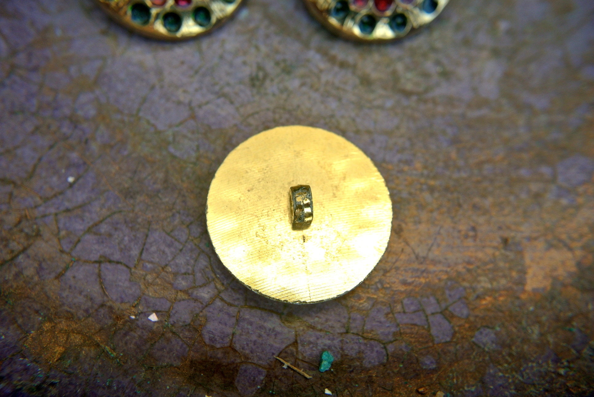 6 Vintage Buttons Jewel Trim Buttons Unique With Assorted | Etsy