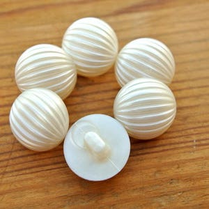 Buttons ,white Plastic Buttons, 15mm, Wedding Buttons, 6 Vintage ...