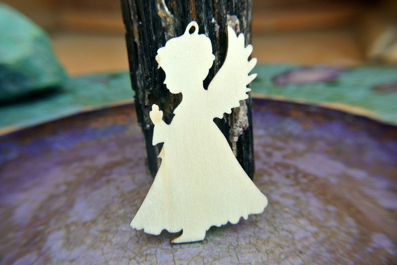 Wooden angel shape unfinished angel for arts and crafts | Etsy