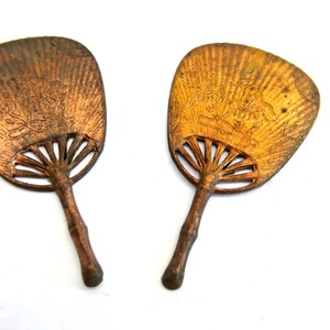 Vintage Metal Decorative Fan Stamping , Jewelry Making, Rare-choose ...