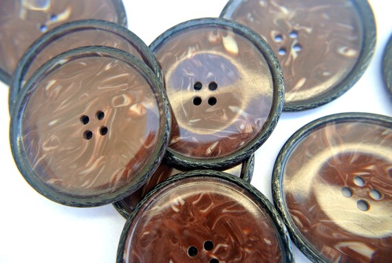 6 Buttons Rare Antique Vintage Plastic Buttons Art DECO 34mm - Etsy