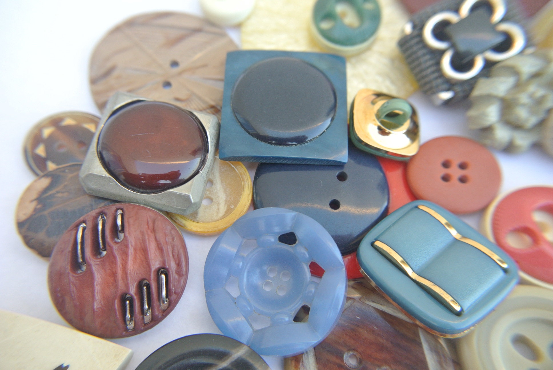 55 Antique and Vintage Plastic Buttons Unique Rare Buttons - Etsy