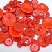 60 Buttons, High Quality Red Buttons 10 Types, Antique and Vintage ...