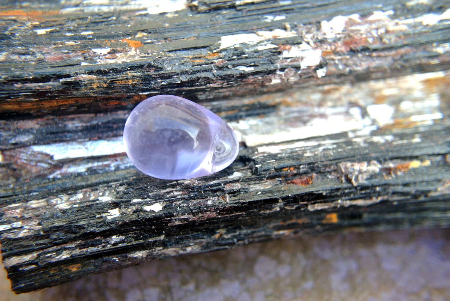 7 Vintage Glass Beads Translucent Purple Tear Drop 18mm X13mm - Etsy