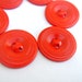 6 Buttons Red Vintage Buttons Plastic Buttons-select Size - Etsy