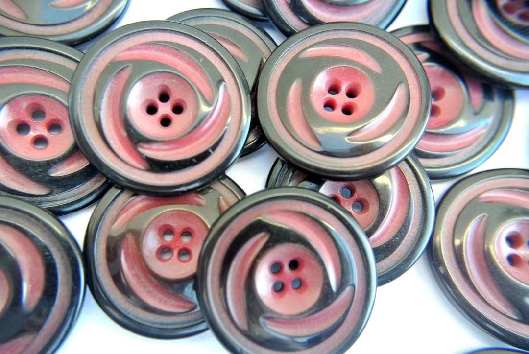 Vintage Vegetable Ivory Button Unique Carved Design Unique Color With ...