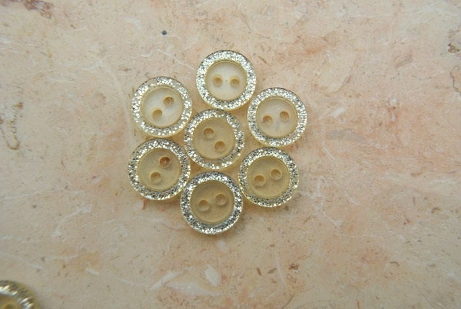10 Vintage Buttons ,lucite Plastic Buttons, Translucent Silver Color ...