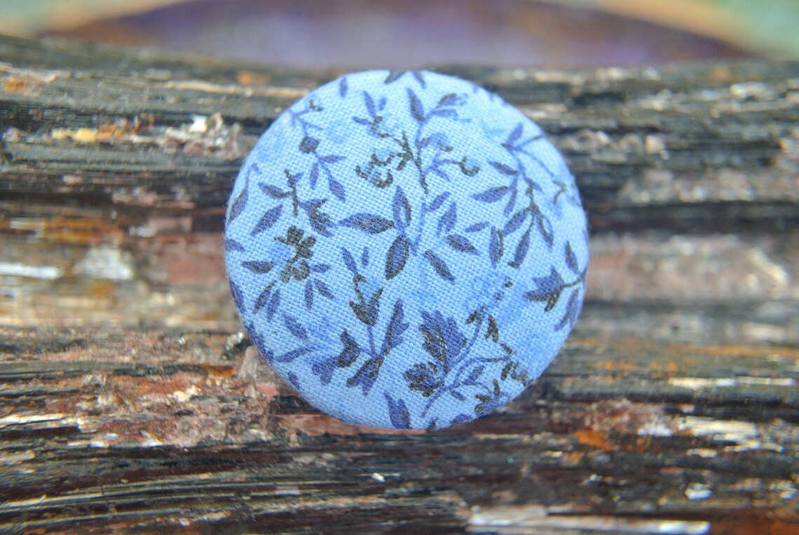 6 Fabric Covered Buttons Handmade Buttons Made of Cloth - Etsy